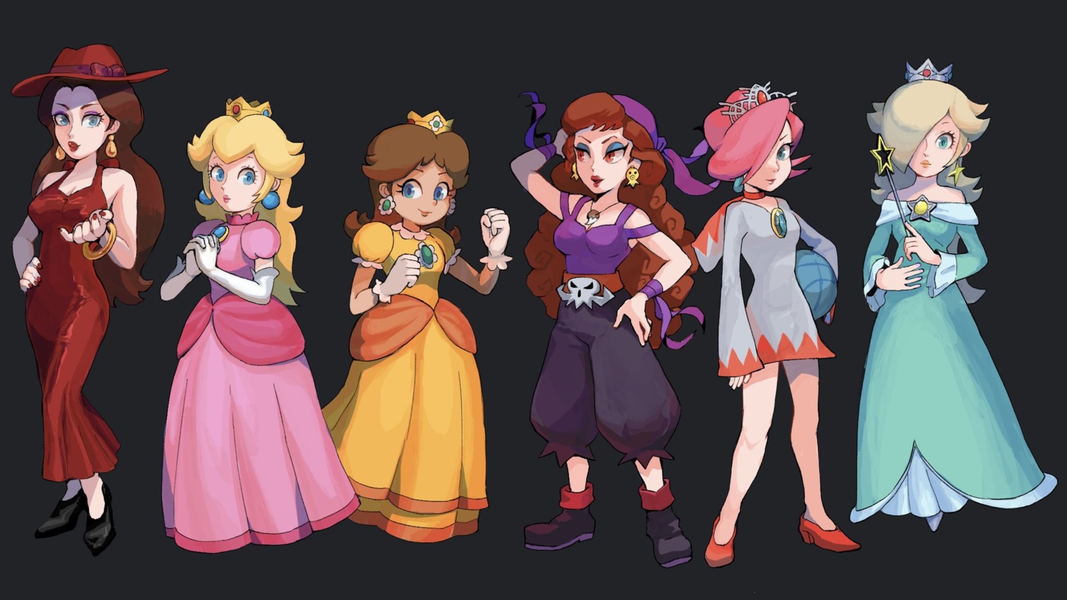 rfufvas3phbxkxa mario bros. captain syrup pauline princess daisy princess peach toadstool ...